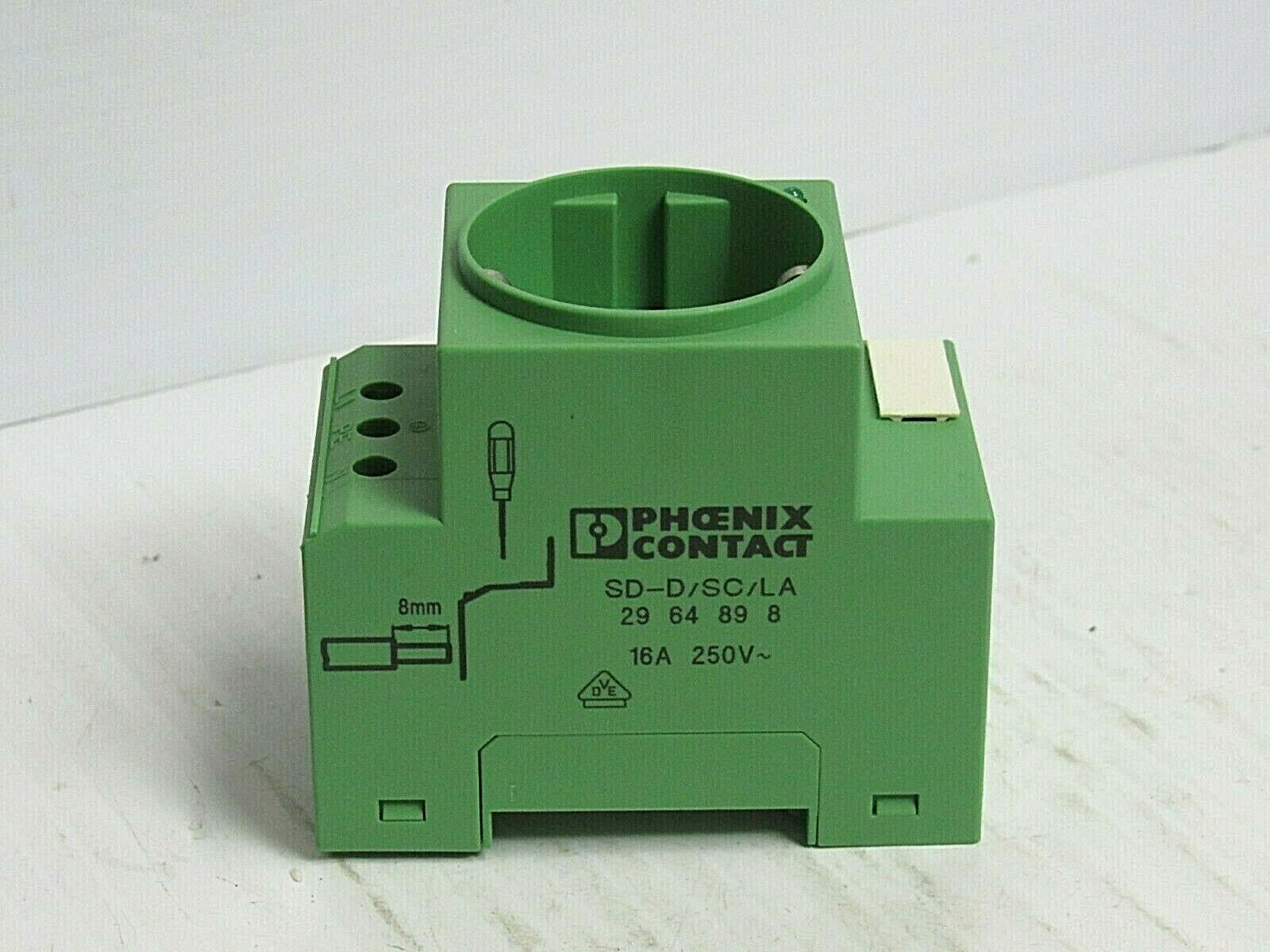 NEW PHOENIX CONTACT DIN RAIL MOUNT SOCKET SD-D/SC/LA SDDSCLA 29 64 89 8 ...