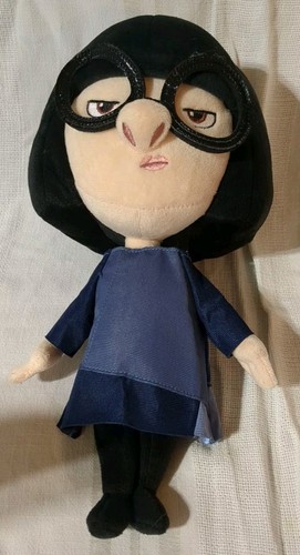 DISNEY STORE 12” PLUSH EDNA MODE PIXAR THE INCREDIBLES STUFFED TOY DOLL ...