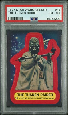 Star Wars 1977 Tusken Raider Sticker Card #14 PSA 6 CERT#65752209 | eBay