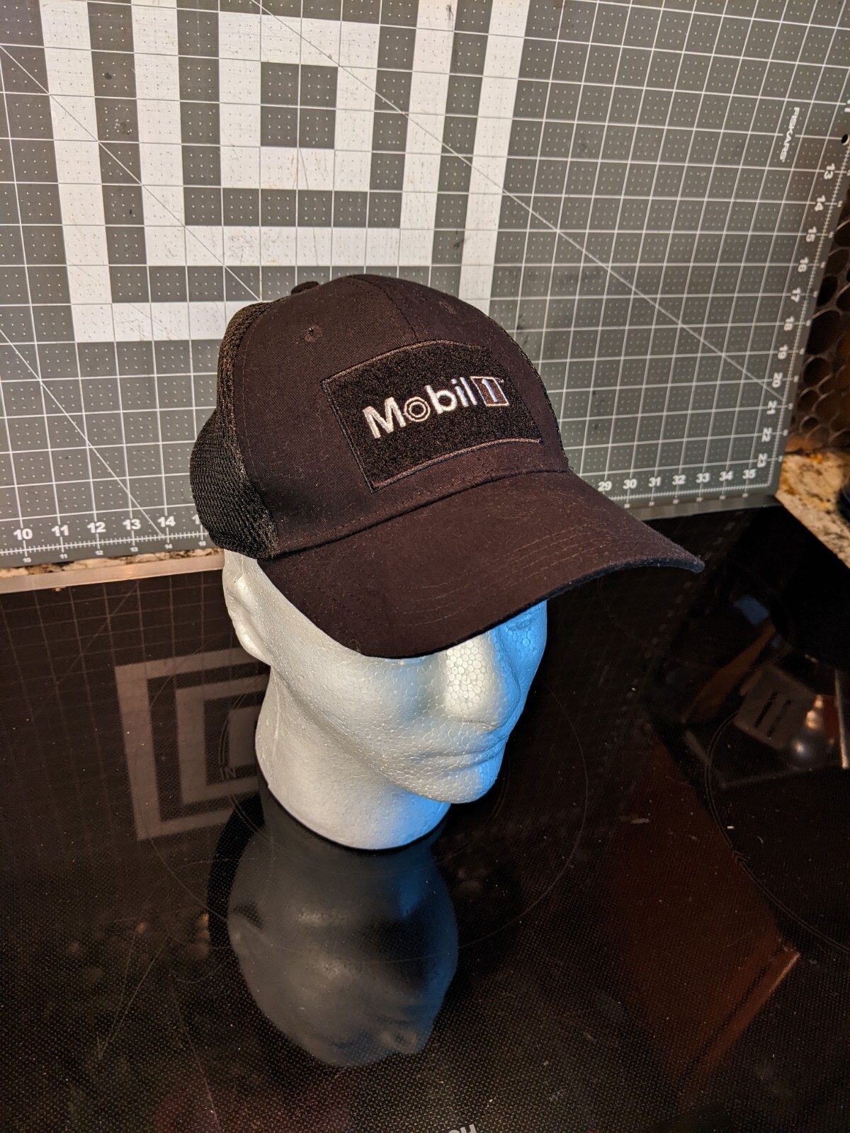 Mobil 1 Hat Polyester Mesh Cap Advance Auto Parts Car… - Gem