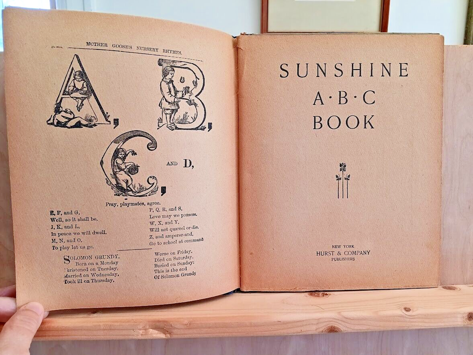 Victorian ABC Book, Sunshine ABC, chromolithograph cover illustration ...