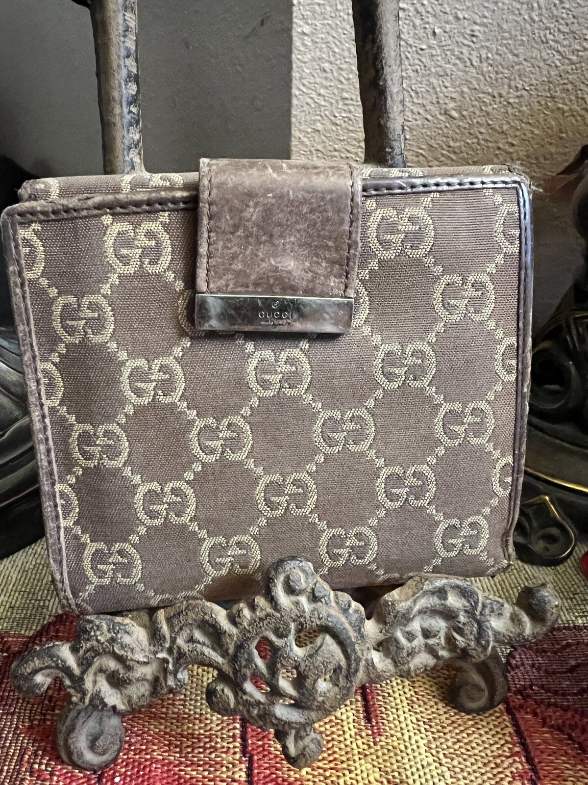Authentic Gucci Vintage Wallet Brown - Gem