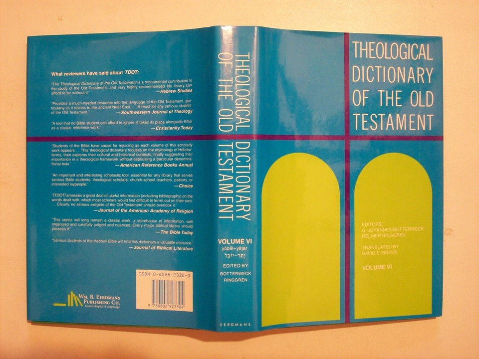 THEOLOGICAL DICTIONARY OF THE OLD TESTAMENT VOL 1 2 3 4 5 CHOOSE ...