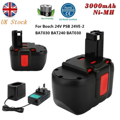3.0AH 24V Battery For Bosch BAT030 BAT240 PSB 24VE-2 GSR24V 2607335561 ...