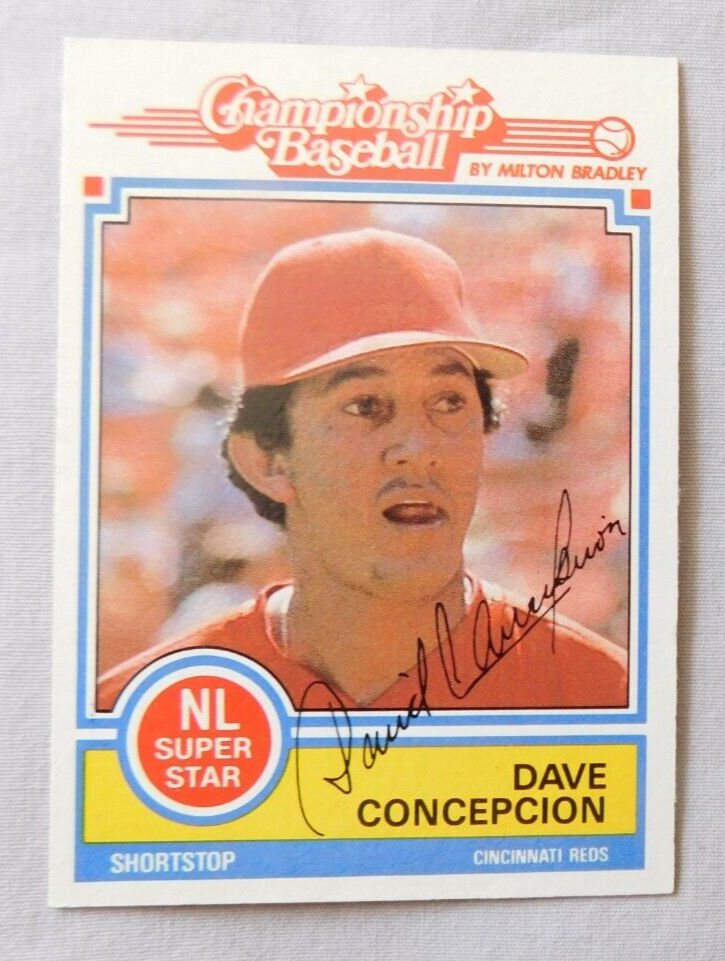 1984 Topps Milton Bradley Dave Concepcion Cincinnati Reds Baseball Card ...