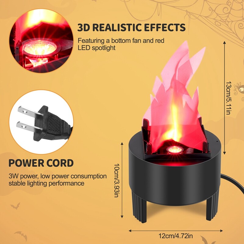 LED Fire Flame Light Artificial Electric Flicker Campfire Lamp Party ...