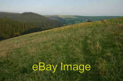 Photo 6x4 Grassland above Afon Dulais Part of Caio Forest can be seen ...