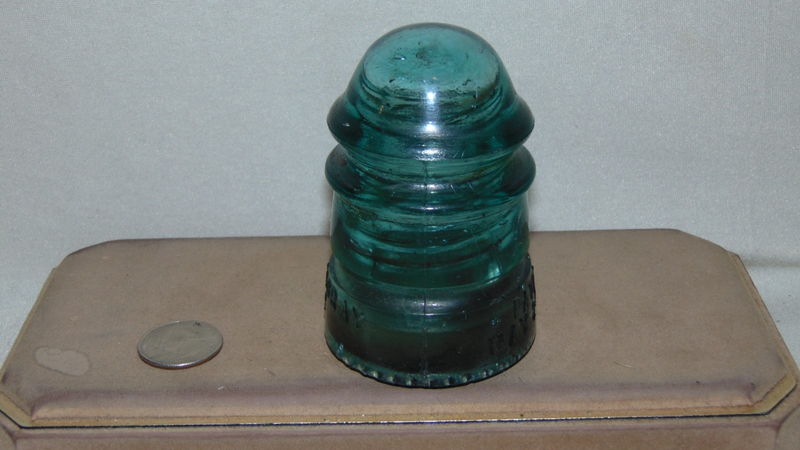 VINTAGE HEMINGRAY NO.12 BLUE GLASS INSULATOR PATENT MAY 2 1893 | eBay