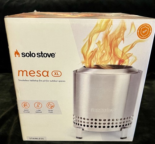 New In Box Mesa XL Stainless Steel Tabletop Stove Fire Pit w/ Stand ...