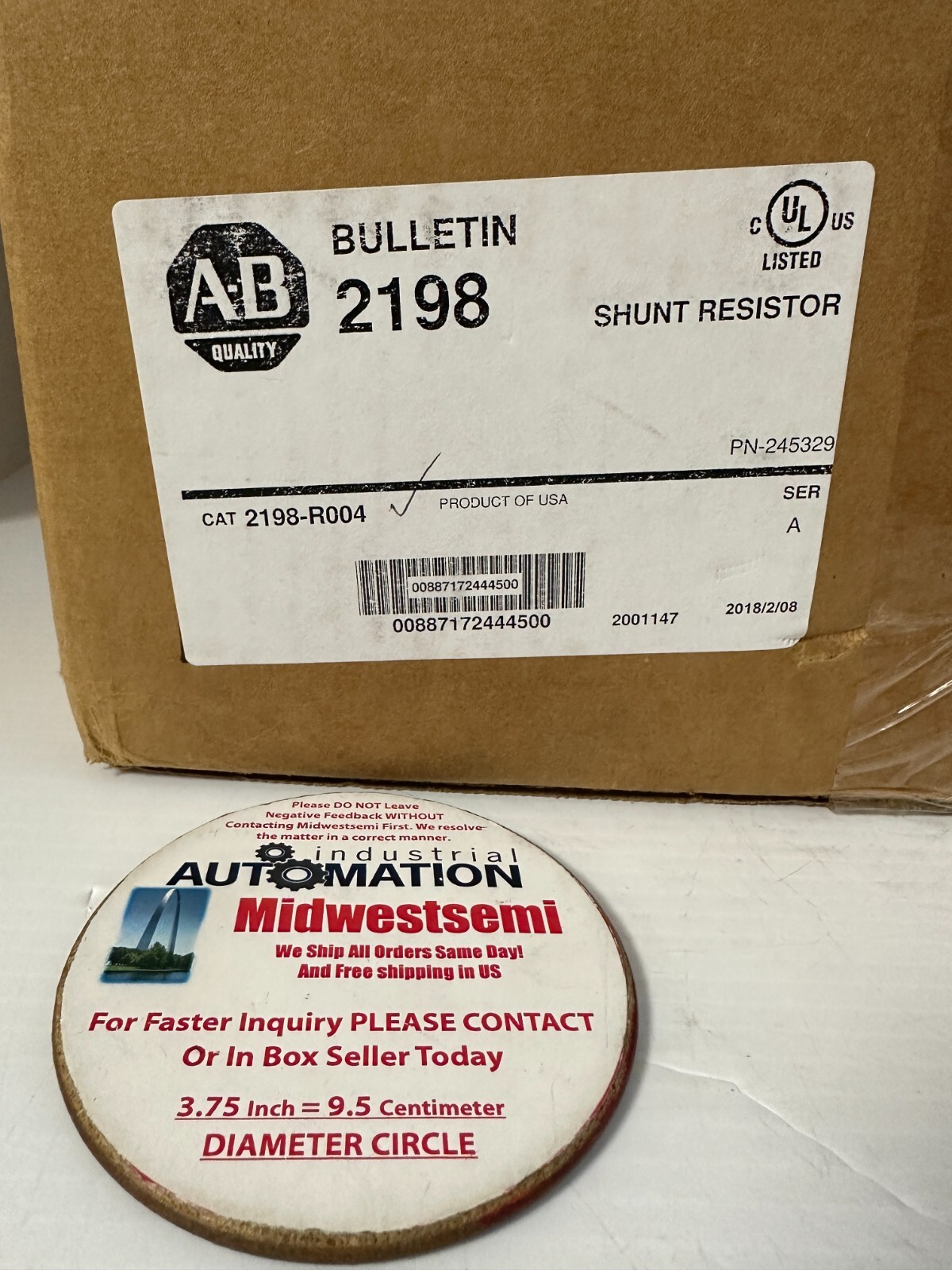 NEW 2198 ALLEN BRADLEY 2198-R004 SHUNT RESISTOR FOR KINETIX 5700 SHIPS ...