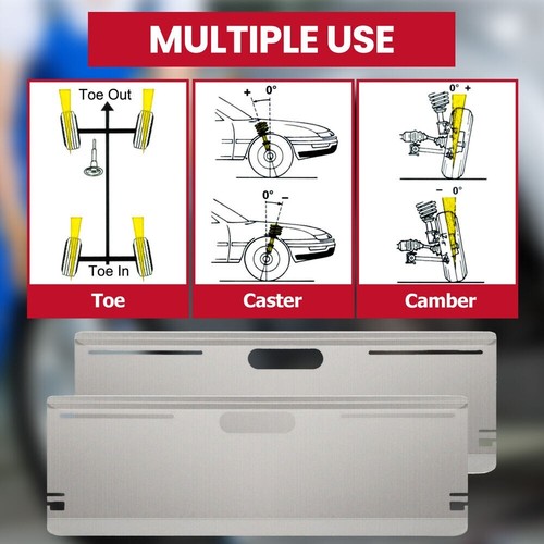 Wheel Alignment Tool Toe Plates 2 Tape Measuresw/Magnets Camber Caster ...