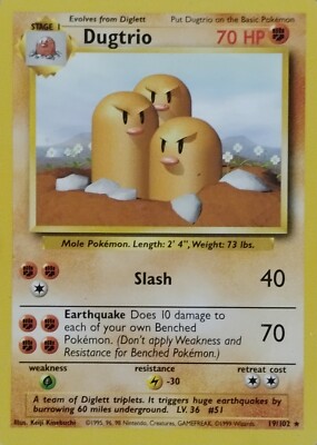 Base Unlimited (Shadow) Dugtrio | eBay