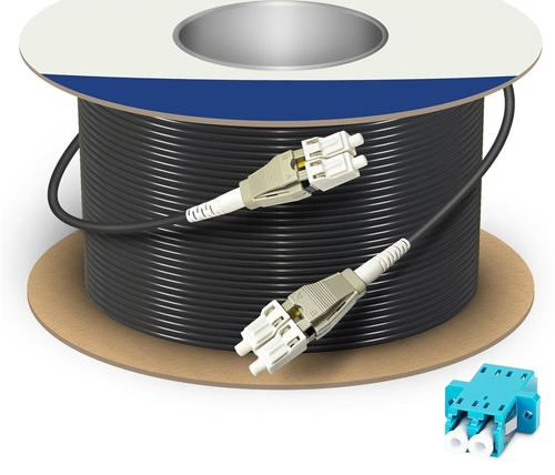 100M Uniboot OM3 Duplex Multimode LC to LC Outdoor Armored Fiber Patch ...
