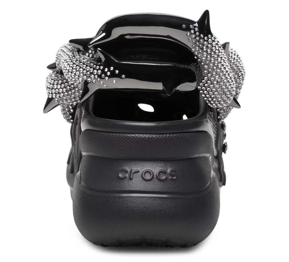 Crocs x Swarovski Platform Bae Clog Crystals Black Collab Size W6 | eBay