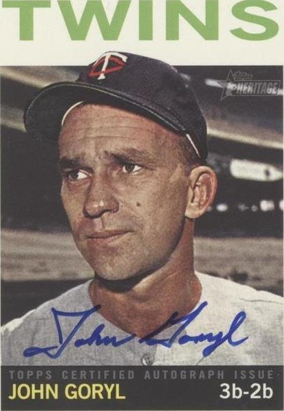 2013 Topps Heritage - Real One Autographs #ROA-JG Johnny Goryl (AU) for ...