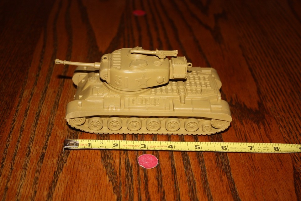 Vintage Marx Battleground Desert Fox Tan American Army #51 Tank - MPC ...