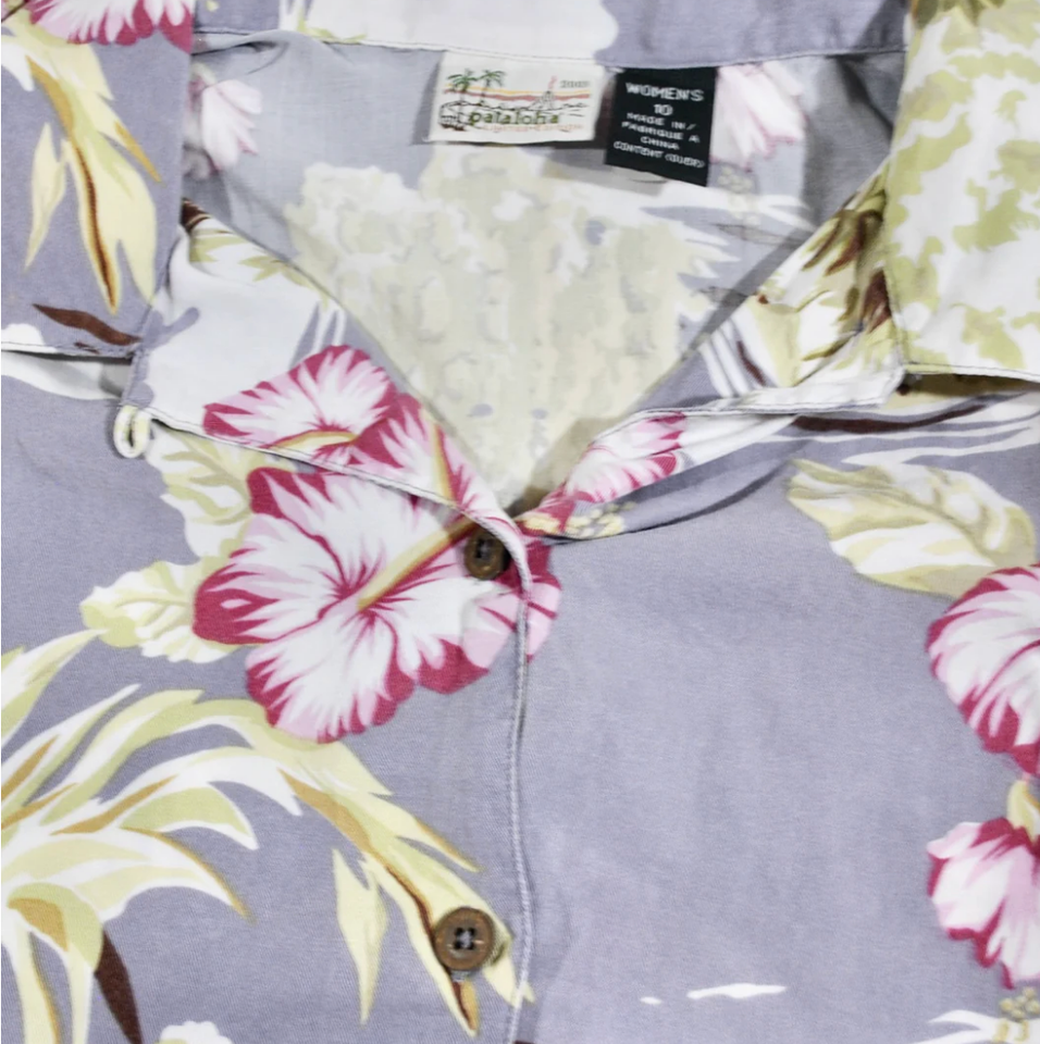 Vintage Patagonia Pataloha Button Hawaiian 90s Print Shirt Size Women's ...