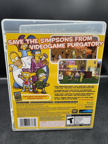 THE SIMPSONS GAME PS3 2007 Complete WITH POSTER RARE MINTY DISC ...