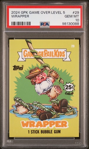 2024 Garbage Pail Kids Game Over Level WRAPPER CARD 29 PSA 10 GEM MINT ...