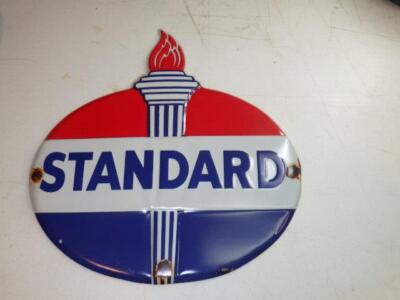 STANDARD OIL GAS STATION SIGN REPRODUCTION NIC 16 IN HEIGHT STEEL | eBay