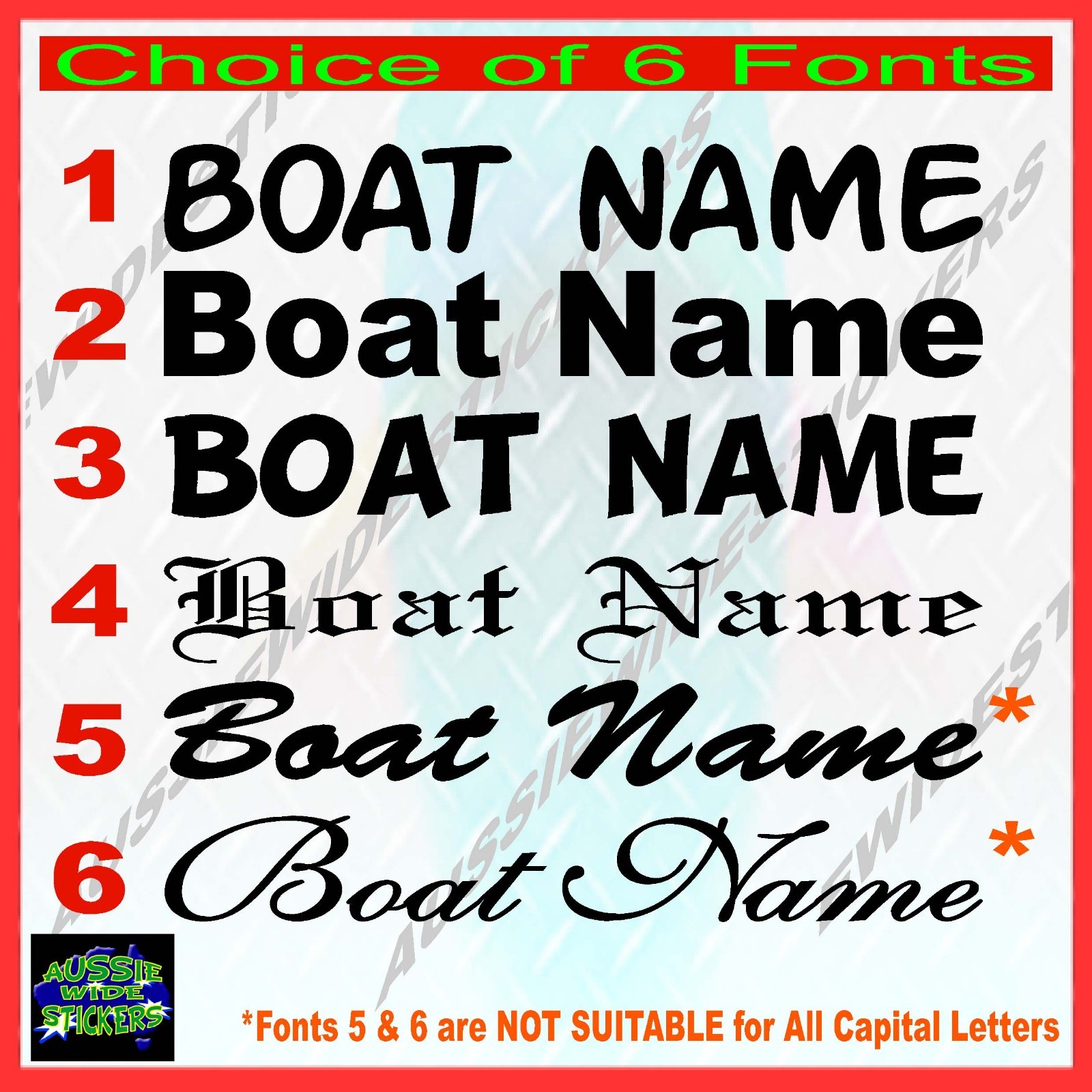 PERSONALISED CUSTOM BOAT JETSKI KAYAK NAME STICKERS Marine Grade Vinyl ...