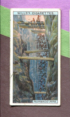 1916 W.D. & H.O. WILLS CIGARETTES MINING TOBACCO CARD #38 PLUMABAGO ...