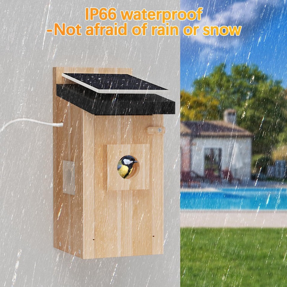 Smart Bird House With Camera, 2K Birdhouse Camera For Outdoors,with ...