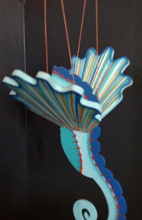 Flying Seahorse Blue Mobile Sea Shore Decor Colombia Fair Trade Hand ...
