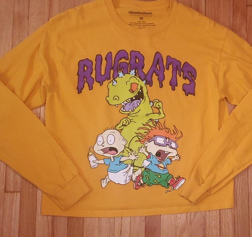 Rugrats Nickelodeon Long Sleeve T-Shirt, Yellow, Retr… - Gem