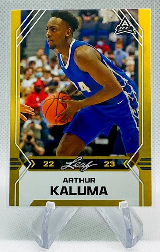 2022-23 Leaf Draft Arthur Kaluma Gold Parallel ARC Rookie Card B-3 ...