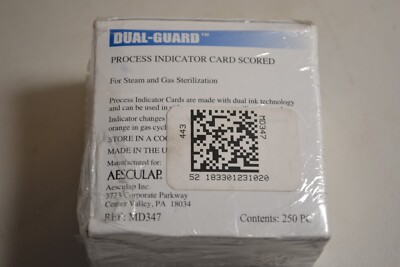 Aesculap MD347 Dual-Guard Process Indicator Card (Qty-250) | eBay