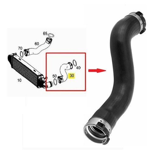Intercooler Pipe Turbo Hose For Mercedes C180 C200 C220 C250 CDI ...