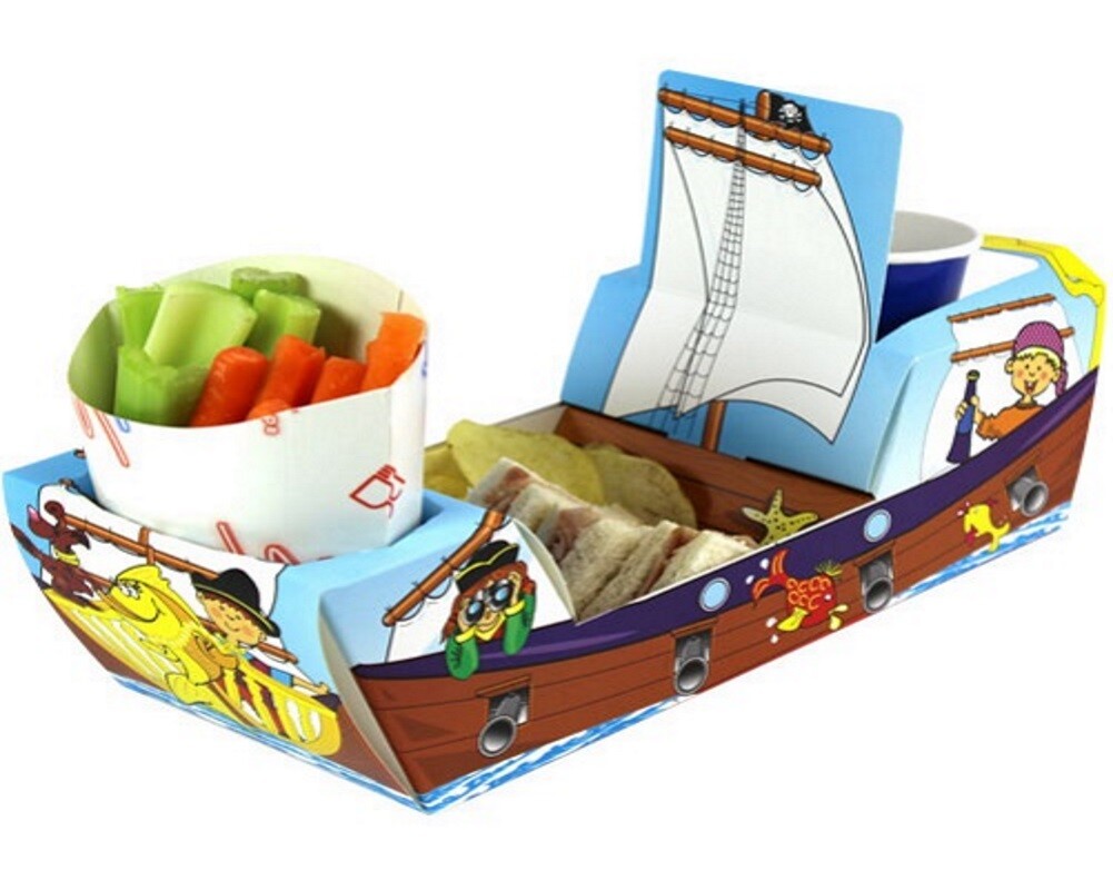 Pirate Galleon Ship - Party Meal Food Trays - Snack Lunch Box Plate ...
