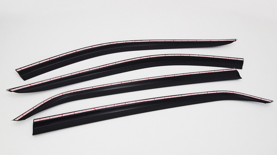 Chrome Edge Smoke Window Shade Rain Vent Visor (Fits : 2017 - 2022 ...