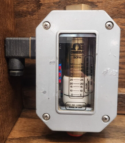 Omega Engineering Flow Meter FLMG-12050BR-MA | 1/2 NPT Brass 5 to 50 SCFM | eBay