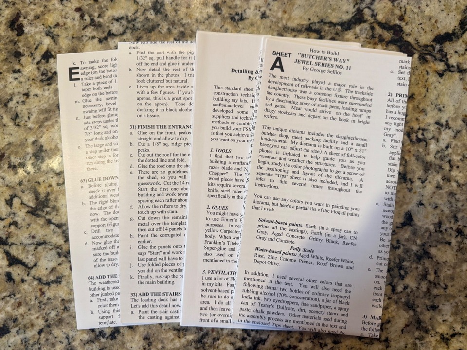 Fine Scale Miniatures HO Scale Butcher's Way Laser-Cut Building kit #11 ...