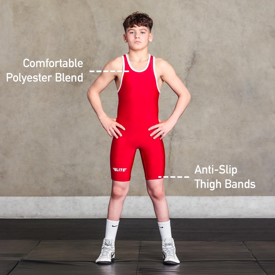 Kids Wrestling Youth Singlet, Standard Boys Wrestling Singlets (Red, Large) 810023833406| eBay