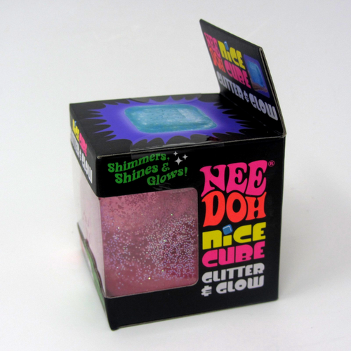 Nee Doh Nice Cube – Ice Glitter & Glow Stress Fidget Cube | Super Solid ...