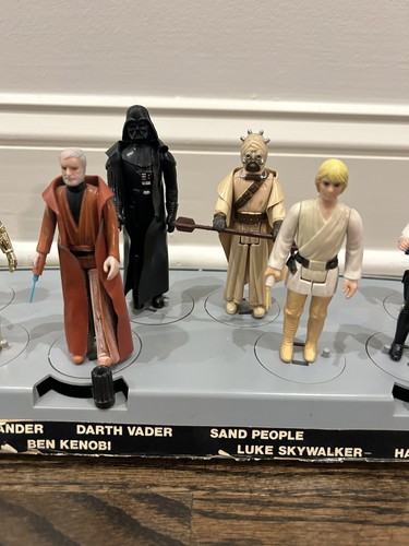 Vintage First 12 Complete Star Wars Kenner Figurines + Display Stand ...