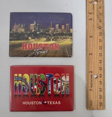 LOT OF 2 HOUSTON TEXAS City State Fridge Magnets Souvenir 2 x 3 | eBay