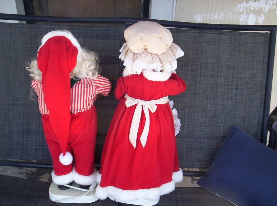 VTG Santa's Best Santa & Mrs Claus 24" Christmas Light Animated Figures ...