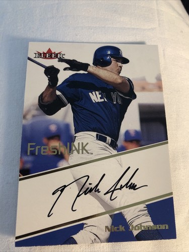 Nick Johnson 2000 Fleer Mystique Fresh Ink NY Yankees Autograph Signed ...