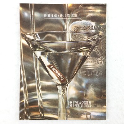 SMIRNOFF Vodka 80s Vintage PRINT AD So Superior You Can Taste It ...