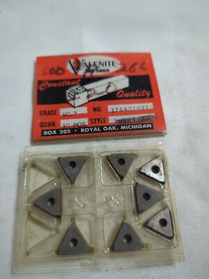 Qty.8 Valenite 174AB1837L VC7 Carbide Inserts (B1) NOS | eBay