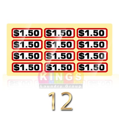 12PK GLOSSY SLIDE DECAL $1.50 For GREENWALD Wascomat, Ipso, Huebsch, 00 ...