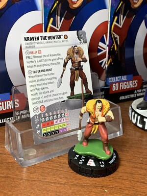 Marvel Heroclix Kraven the Hunter 038 Rare & Card Spider-Man Beyond ...