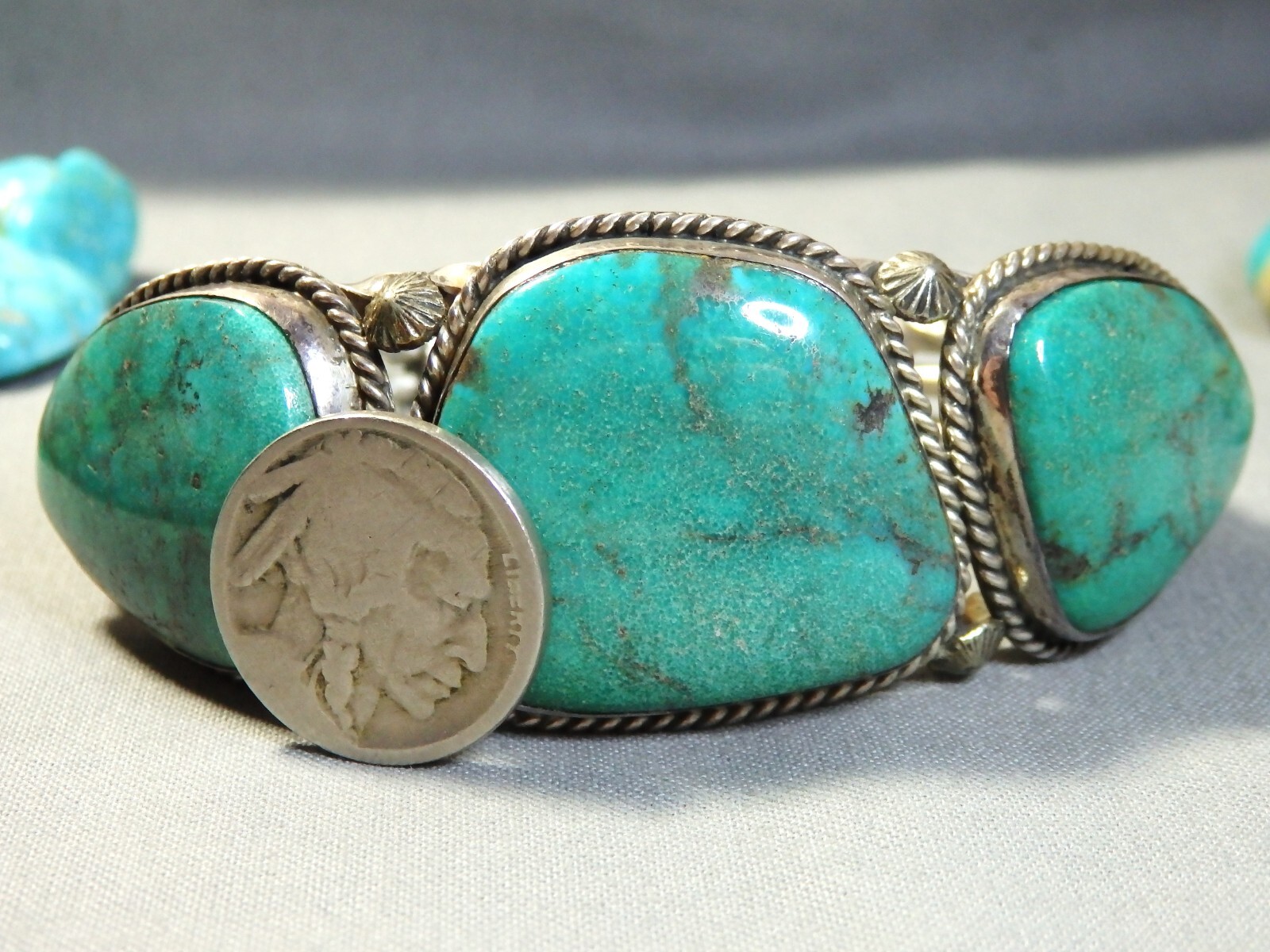 NAVAJO Begay EMERALD Valley TURQUOISE Nv. Sterling SI… - Gem