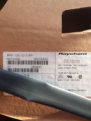 Heat Shrink Tubing 2:1, 12.7mm Dia x 1.2m, RNF-100-1/2-0-SP price per ...