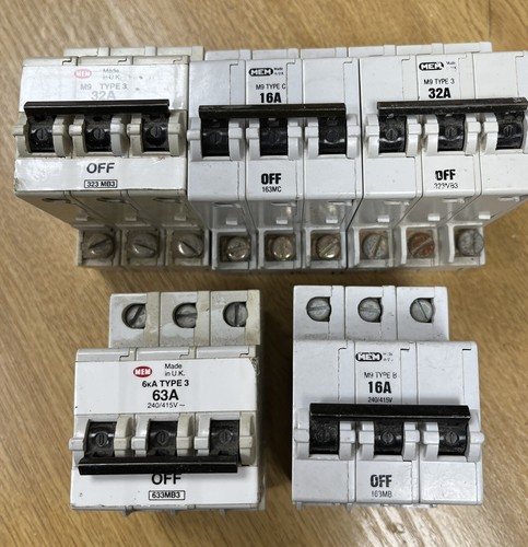 MEM Memshield 1 MCB's M9 TP Type 3 Type B Type 323MB3 163MB 103MB 103MC ...