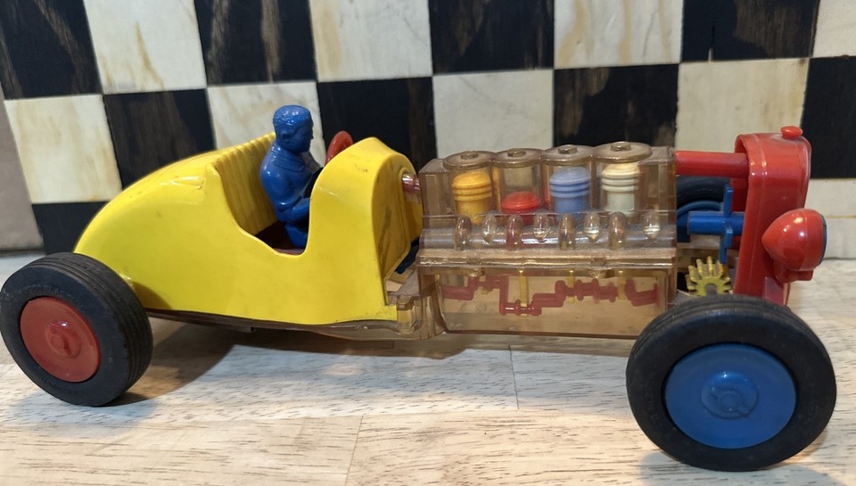 VINTAGE Nosco Hot Rod Toy Racer. Cool Early Plastic Deuce Coupe. See ...